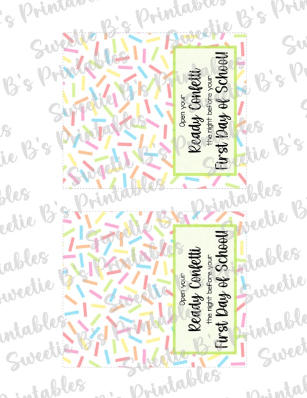 INSTANT DOWNLOAD Ready Confetti Poem Printable Ready Confetti Letter ...
