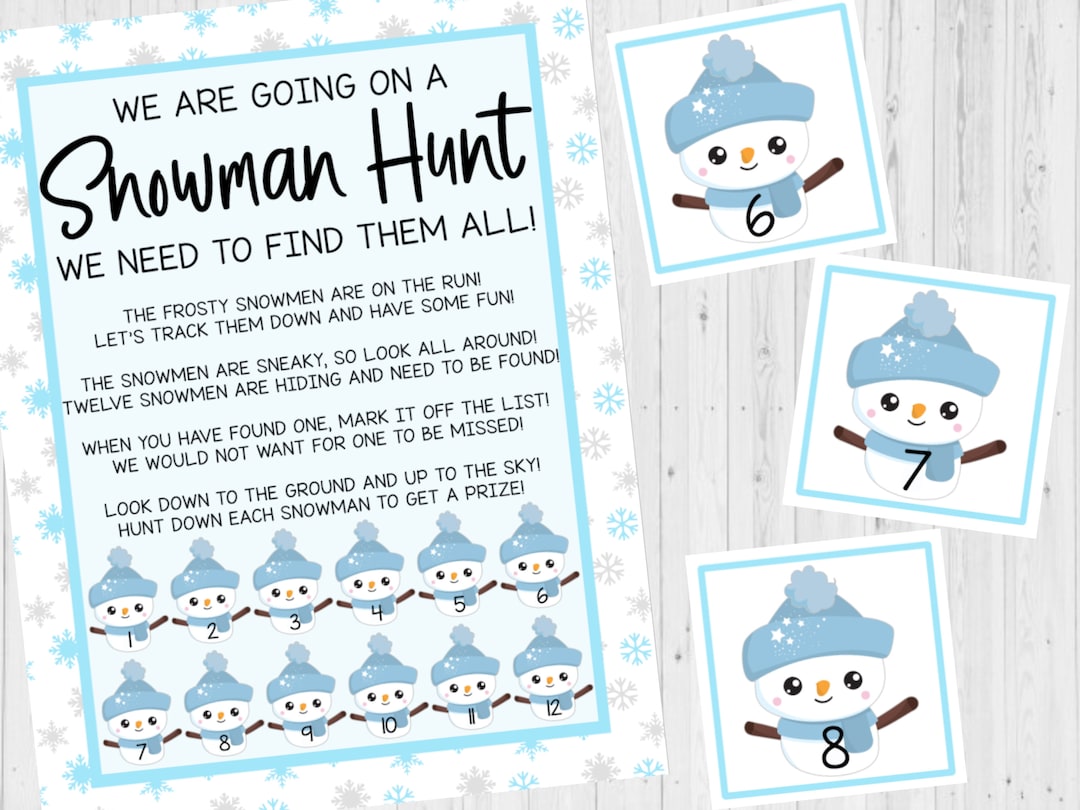 INSTANT DOWNLOAD Winter Scavenger Hunt Printable - Winter Game ...