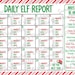 INSTANT DOWNLOAD Elf Report Calendar Printable - Christmas Elf ...