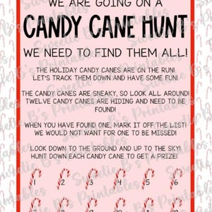 INSTANT DOWNLOAD Christmas Scavenger Hunt Printable - Christmas Game ...