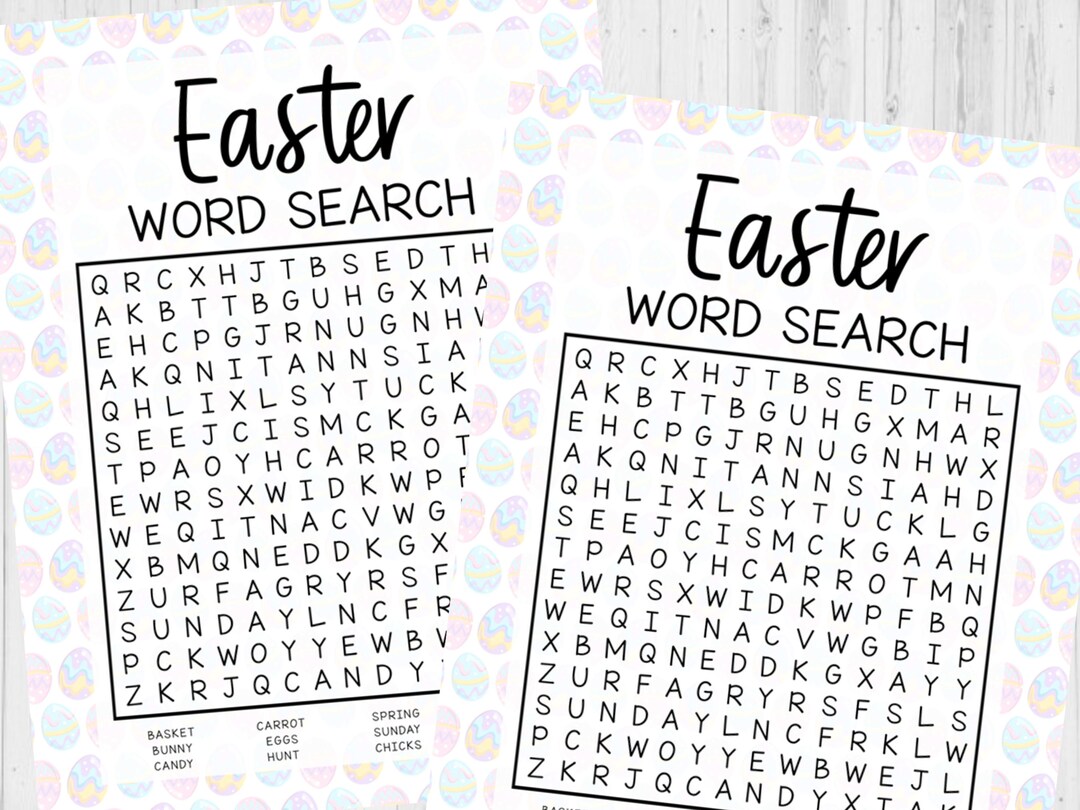 INSTANT DOWNLOAD Easter Word Search Printable - Easter Game Printable ...