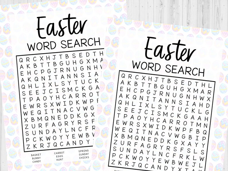 INSTANT DOWNLOAD Easter Word Search Printable - Easter Game Printable ...