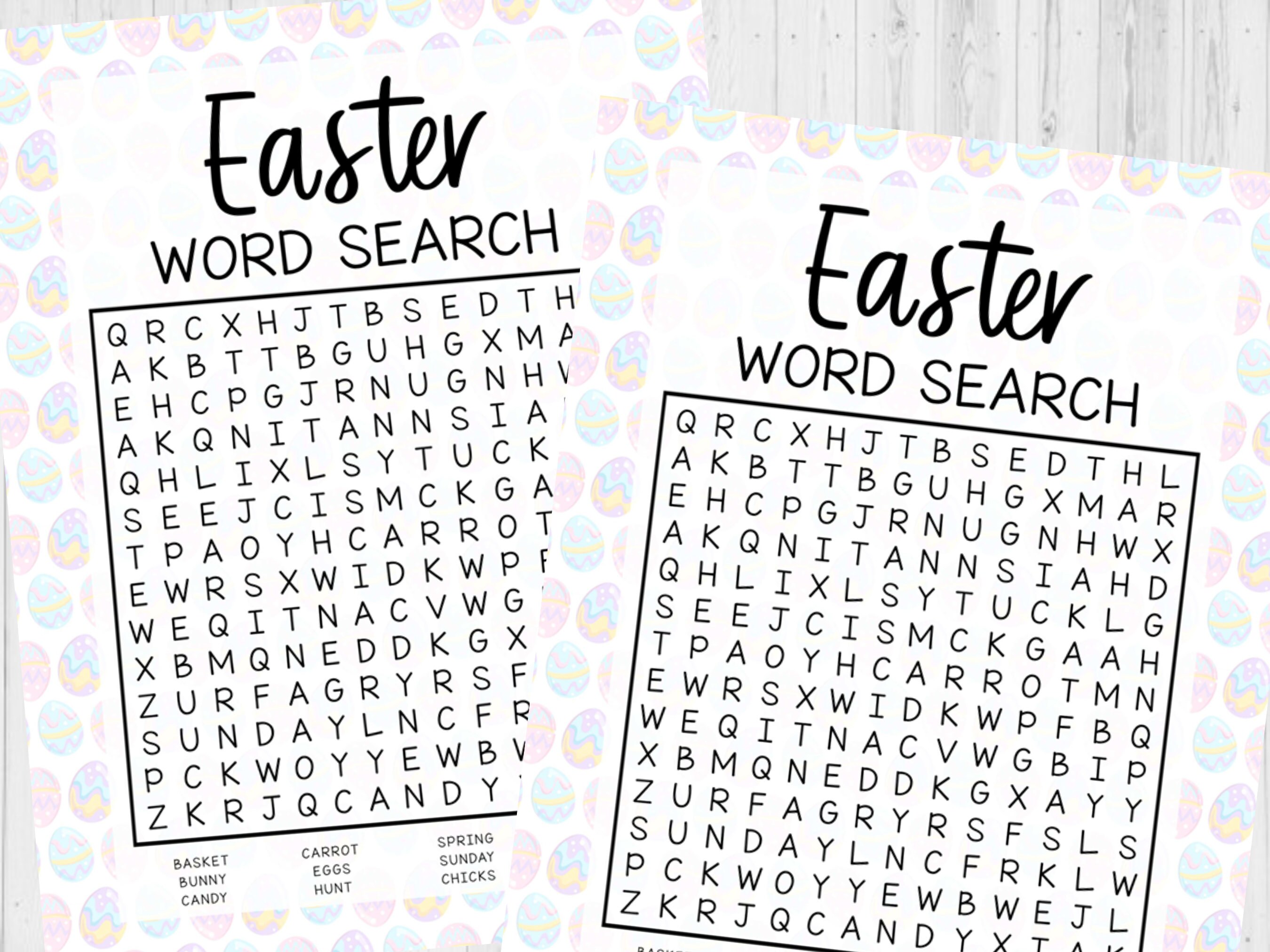 INSTANT DOWNLOAD Easter Word Search Printable - Easter Game Printable ...