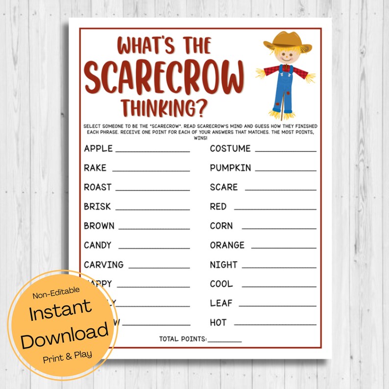INSTANT DOWNLOAD Autumn Finish the Phrase Game Printable - Autumn Game ...