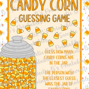 INSTANT DOWNLOAD Guess How Many Candy Corn Printable - Autumn Guessing ...