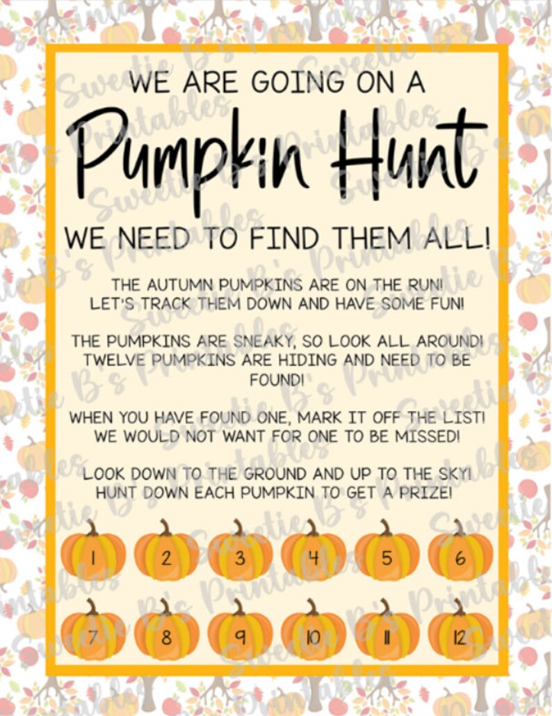 INSTANT DOWNLOAD Autumn Scavenger Hunt Printable - Fall Game Printable ...
