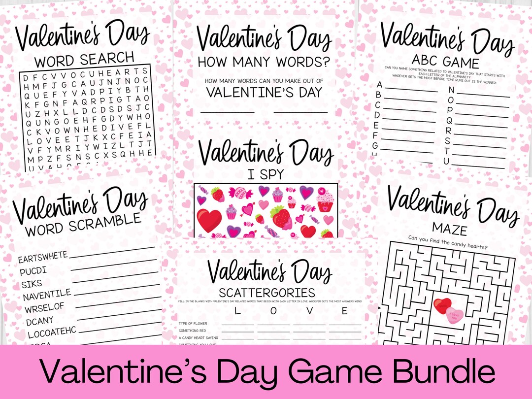 INSTANT DOWNLOAD Valentine's Day Activity Sheet Printable - Valentine's ...