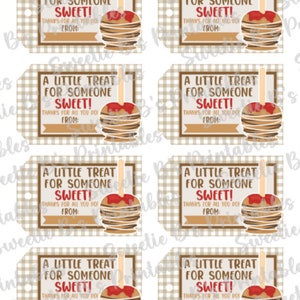 INSTANT DOWNLOAD Employee Appreciation Gift Tag Co-worker Gift Caramel ...