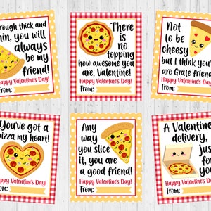 INSTANT DOWNLOAD - Pizza Valentine Card Printable - Kids Printable ...
