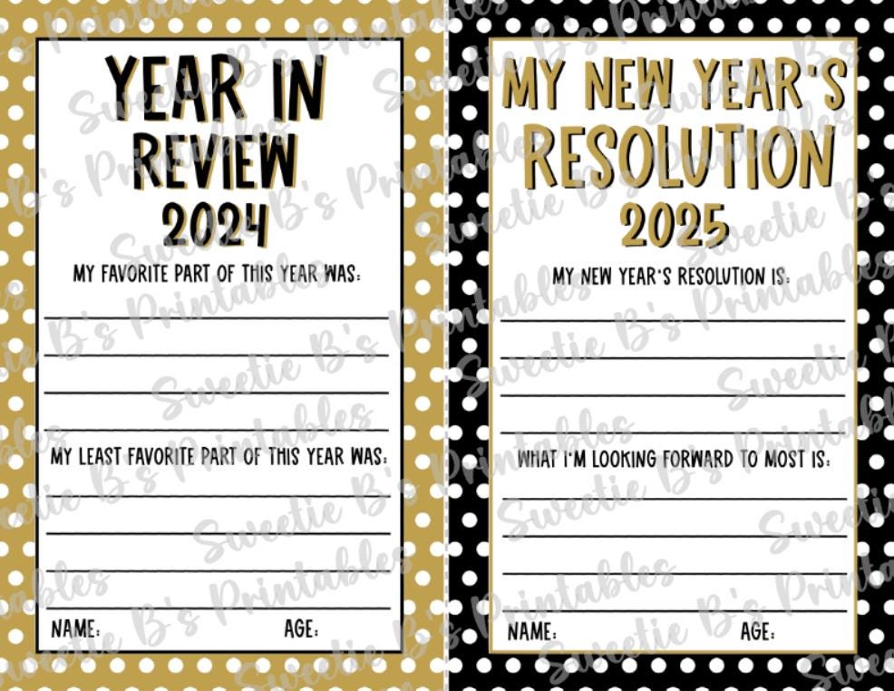 INSTANT DOWNLOAD - All About My 2024 Printable - Year in Review ...