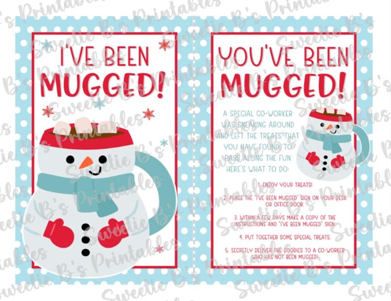 INSTANT DOWNLOAD Christmas I've Been Mugged Printable - Co-worker ...