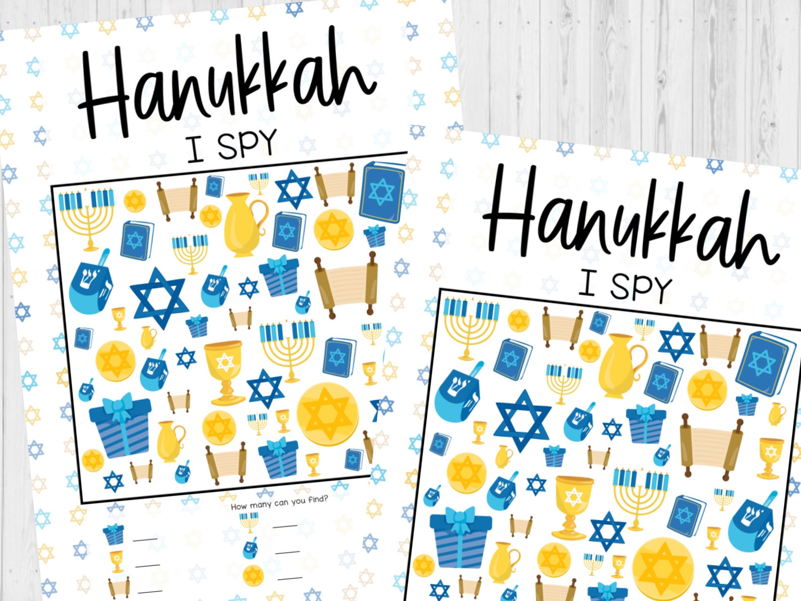 INSTANT DOWNLOAD Hanukkah I Spy Printable - Hanukkah Game Printable ...