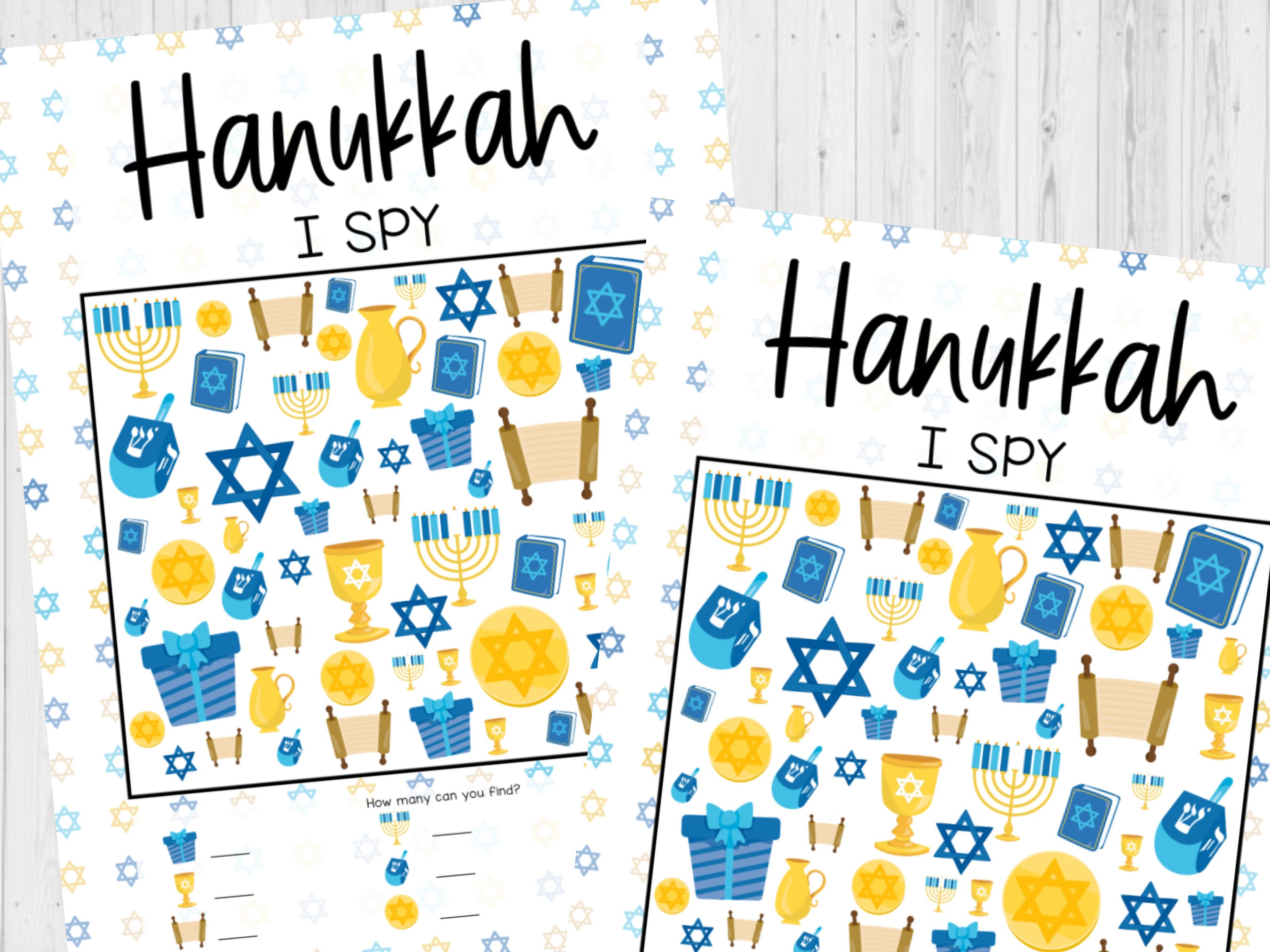 INSTANT DOWNLOAD Hanukkah I Spy Printable - Hanukkah Game Printable ...