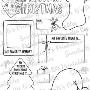 INSTANT DOWNLOAD - All About My Christmas Printable - Classroom Holiday ...