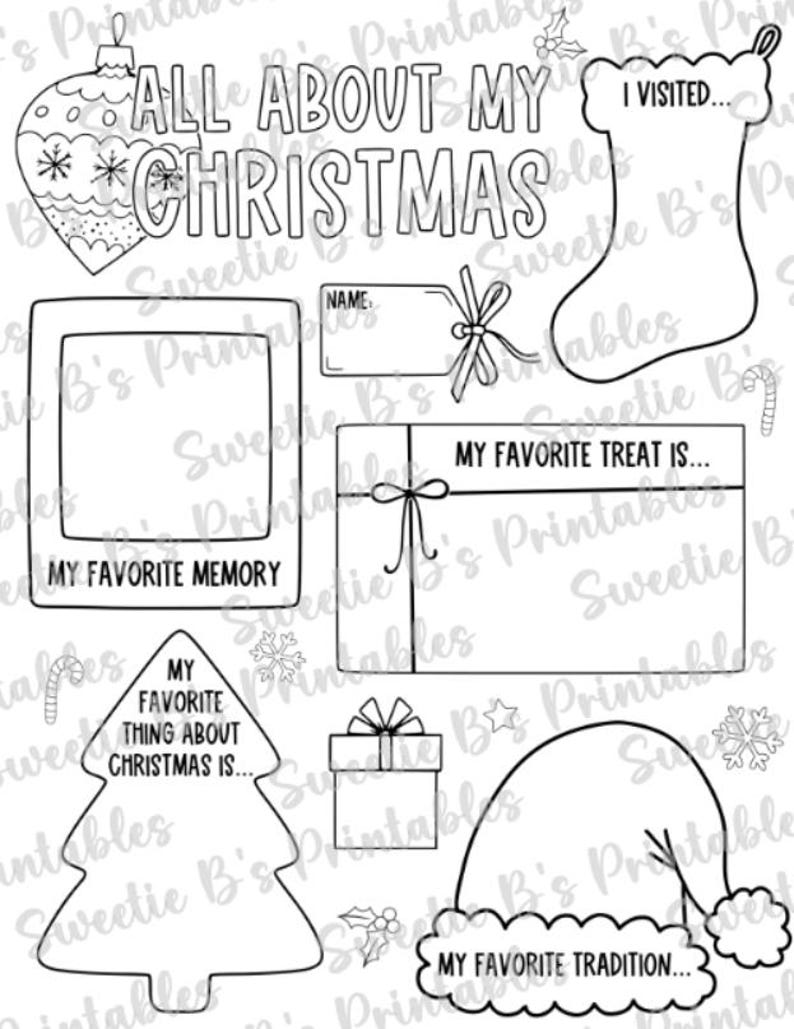 INSTANT DOWNLOAD - All About My Christmas Printable - Classroom Holiday ...