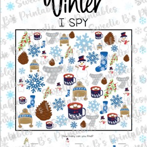 INSTANT DOWNLOAD Winter I Spy Printable - Winter Game Printable ...