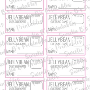 INSTANT DOWNLOAD Guess How Many Jellybeans Printable - Easter Guessing ...