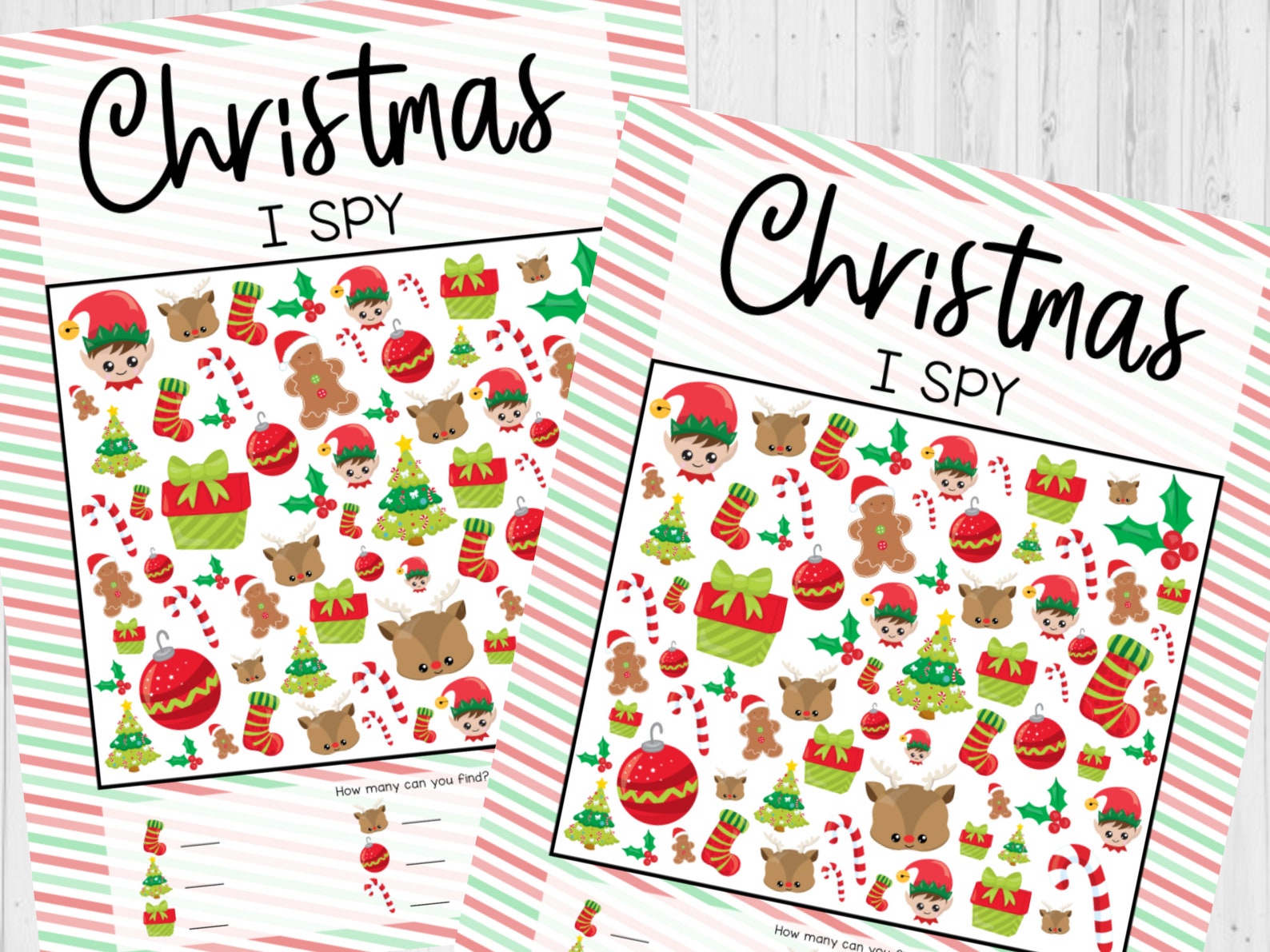 INSTANT DOWNLOAD Christmas I Spy Printable - Christmas Game Printable ...