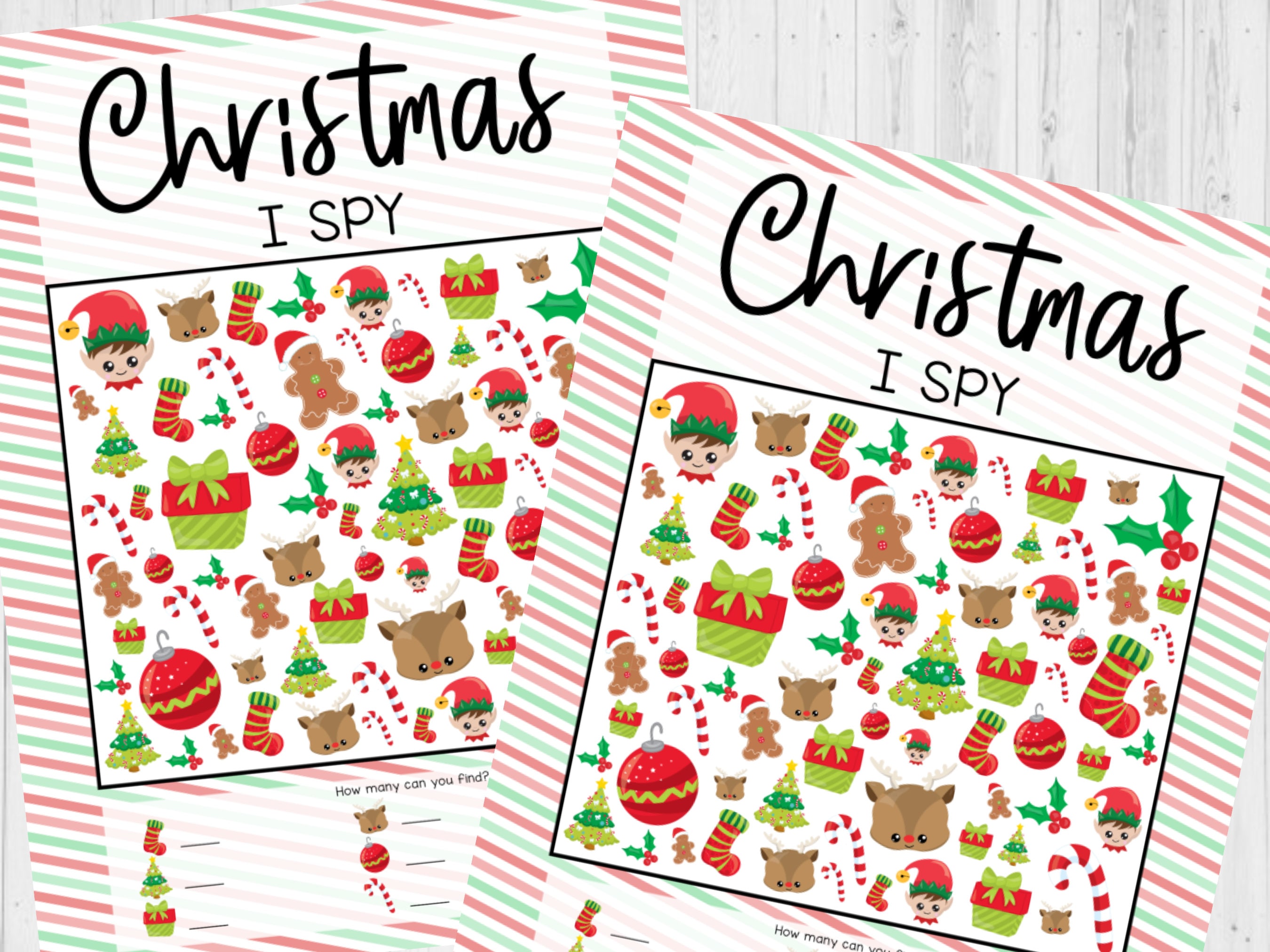 INSTANT DOWNLOAD Christmas I Spy Printable Christmas Game Printable ...