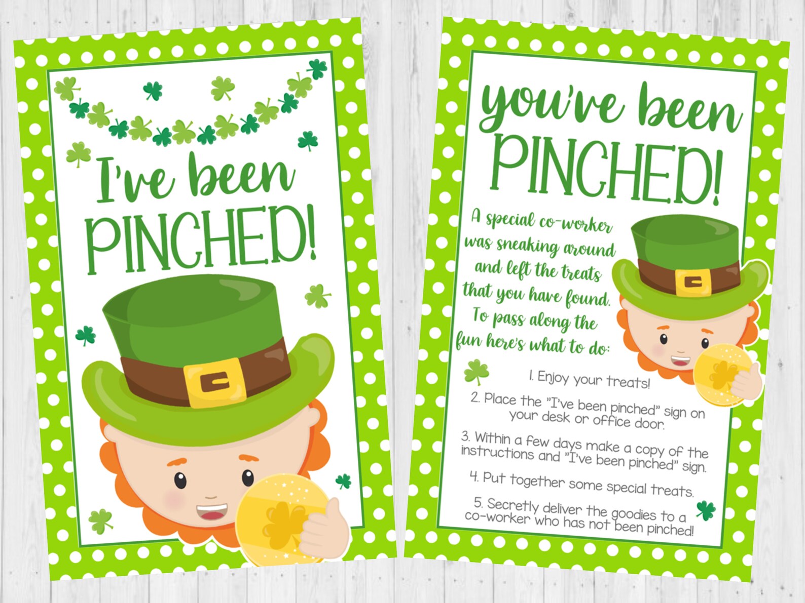 INSTANT DOWNLOAD St Patrick's Day I've Been Pinched Printable ...
