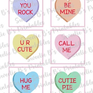 INSTANT DOWNLOAD Valentine's Day Candy Heart Scavenger Hunt Printable ...