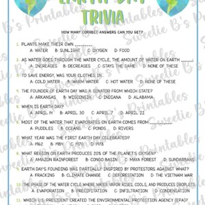 INSTANT DOWNLOAD Earth Day Fact or Fiction Game Printable - Earth Day ...