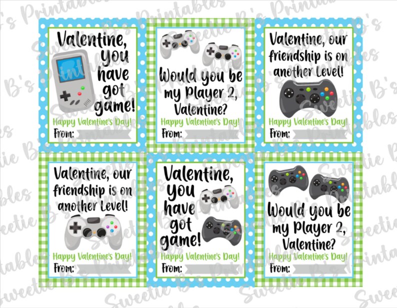 INSTANT DOWNLOAD - Gamer Valentine Card Printable - Kids Printable ...
