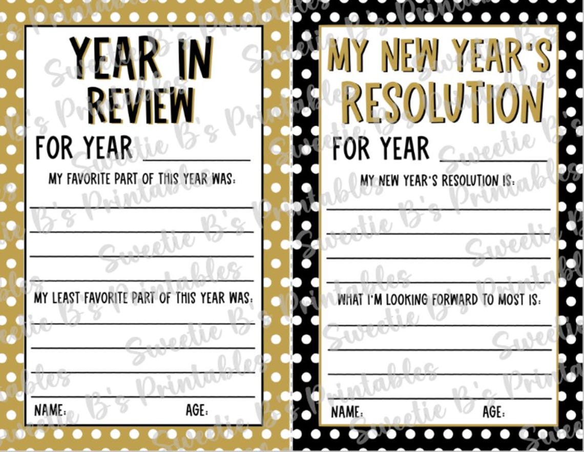 INSTANT DOWNLOAD - All About My Year Printable - Year in Review ...