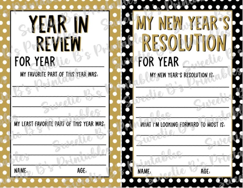 INSTANT DOWNLOAD - All About My Year Printable - Year in Review ...