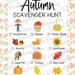 INSTANT DOWNLOAD Autumn Scavenger Hunt Printable - Autumn Game ...