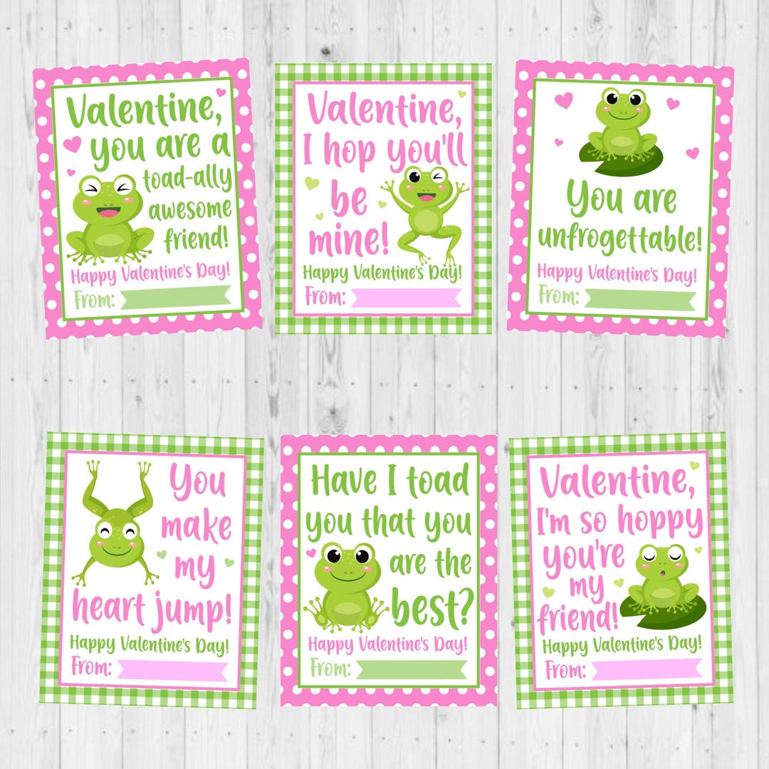 INSTANT DOWNLOAD - Frog Valentine Card Printable - Kids Printable ...
