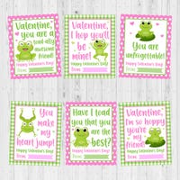 Frog Valentine Cards - Printable - Kids Valentines - School Valentine ...