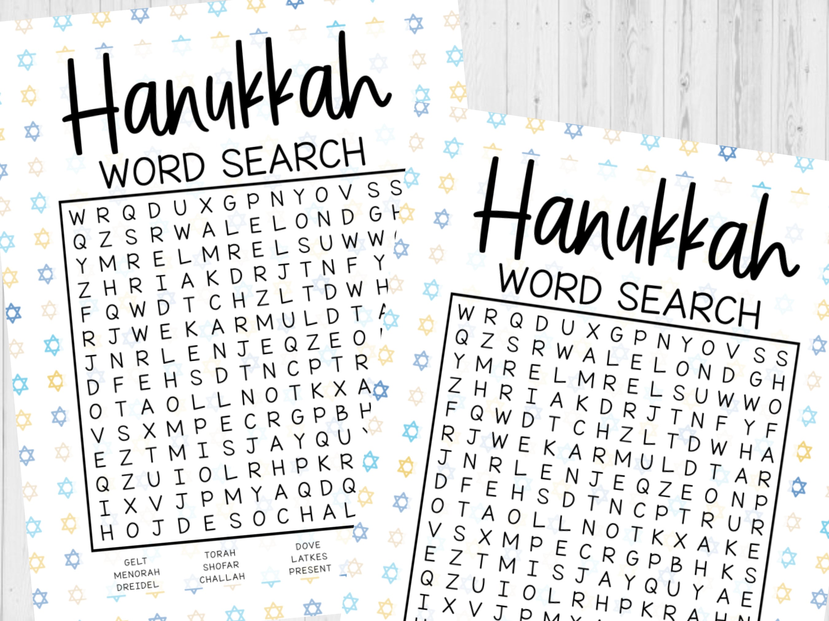 INSTANT DOWNLOAD Hanukkah Word Search Printable - Hanukkah Game ...