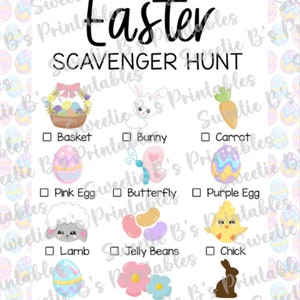 INSTANT DOWNLOAD Easter Scavenger Hunt Printable - Easter Game ...