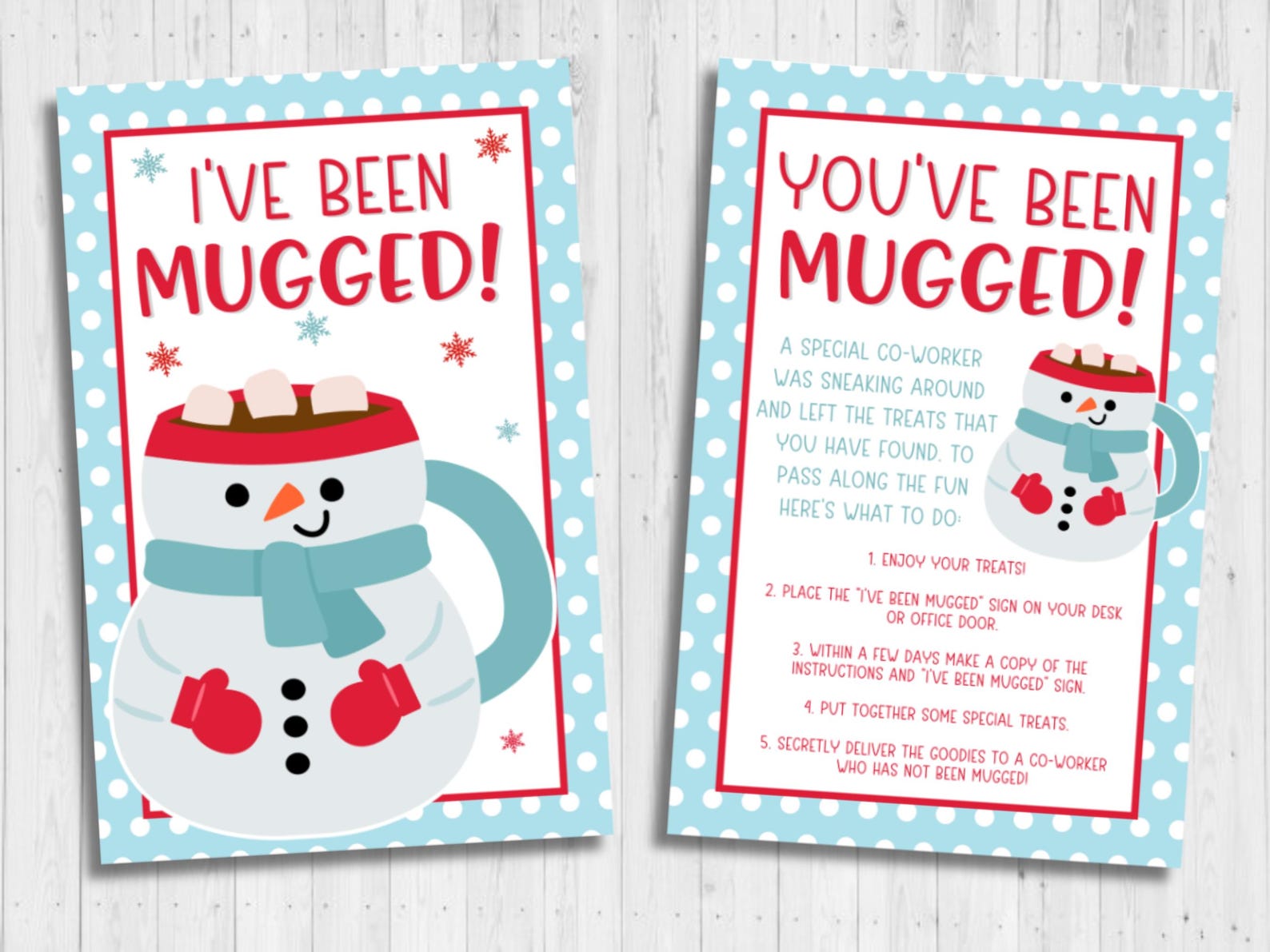 INSTANT DOWNLOAD Christmas I've Been Mugged Printable - Co-worker ...