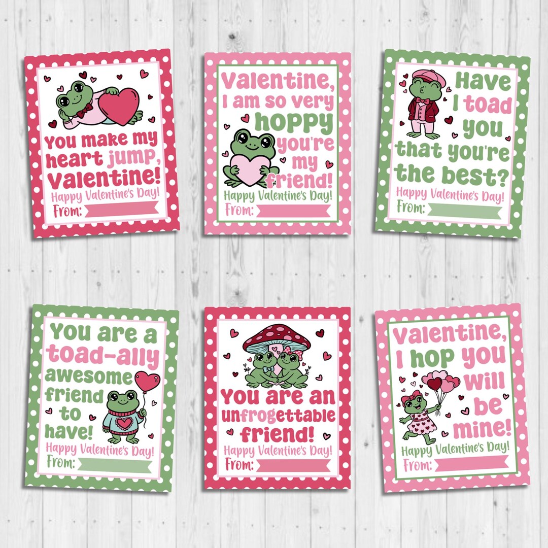 INSTANT DOWNLOAD - Frog Valentine Card Printable - Kids Printable ...