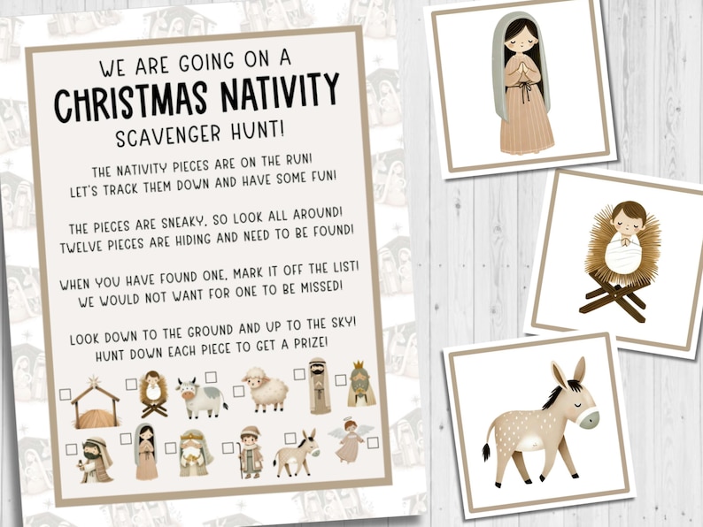 INSTANT DOWNLOAD Nativity Scavenger Hunt Printable - Christmas Game ...