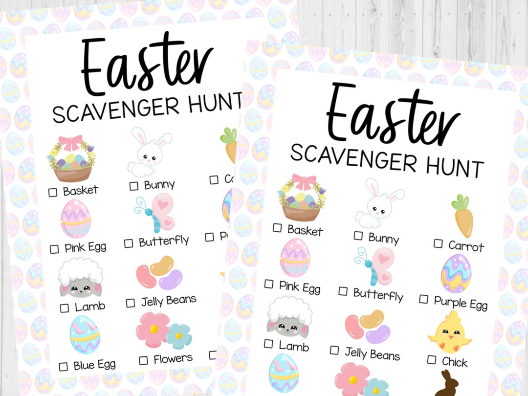 INSTANT DOWNLOAD Easter Scavenger Hunt Printable - Easter Game ...