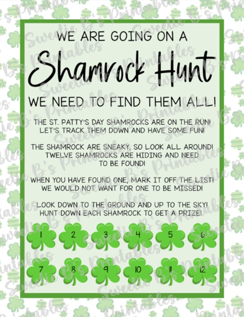 INSTANT DOWNLOAD St Patrick's Day Scavenger Hunt Printable - St Patrick ...