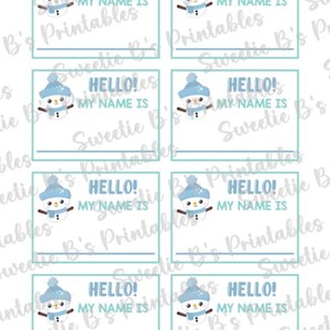 INSTANT DOWNLOAD What's Your Snowman Name Printable - Holiday Party ...