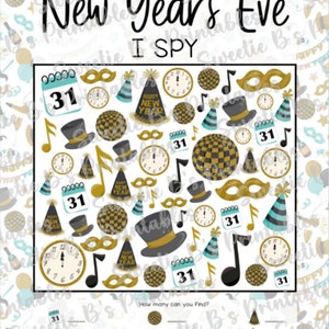 INSTANT DOWNLOAD New Year's Eve Activity Sheet Printable Bundle - New ...