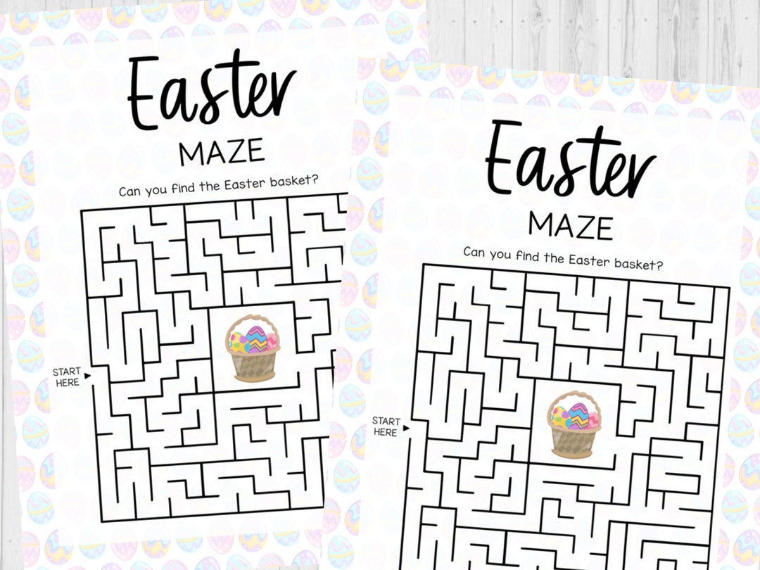 INSTANT DOWNLOAD Easter Maze Printable - Easter Game Printable - Easter ...