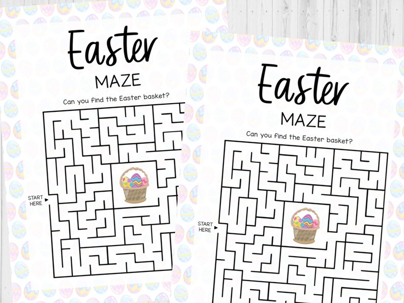 INSTANT DOWNLOAD Easter Maze Printable - Easter Game Printable - Easter ...