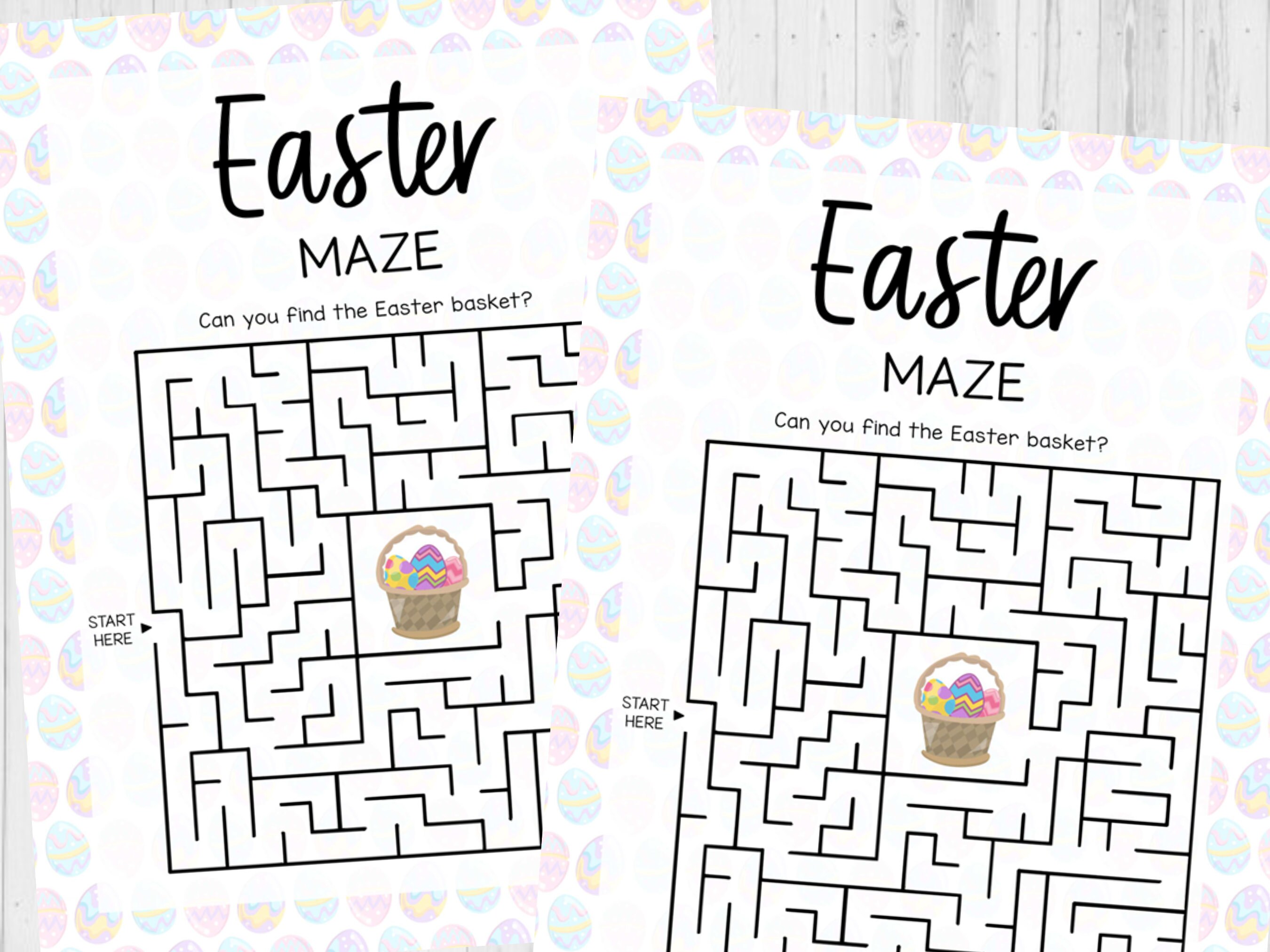 INSTANT DOWNLOAD Easter Maze Printable - Easter Game Printable - Easter ...
