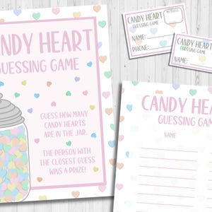 INSTANT DOWNLOAD Guess How Many Candy Hearts Printable - Valentine's ...