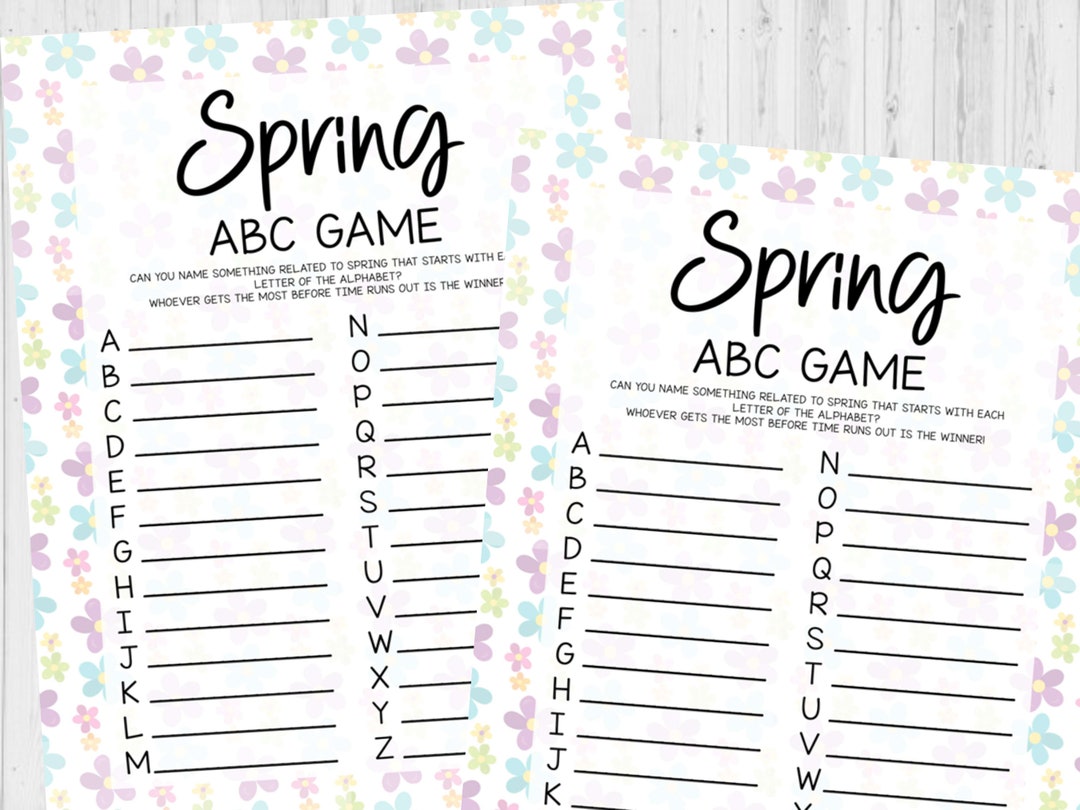 INSTANT DOWNLOAD Spring ABC Game Printable - Spring Game Printable ...