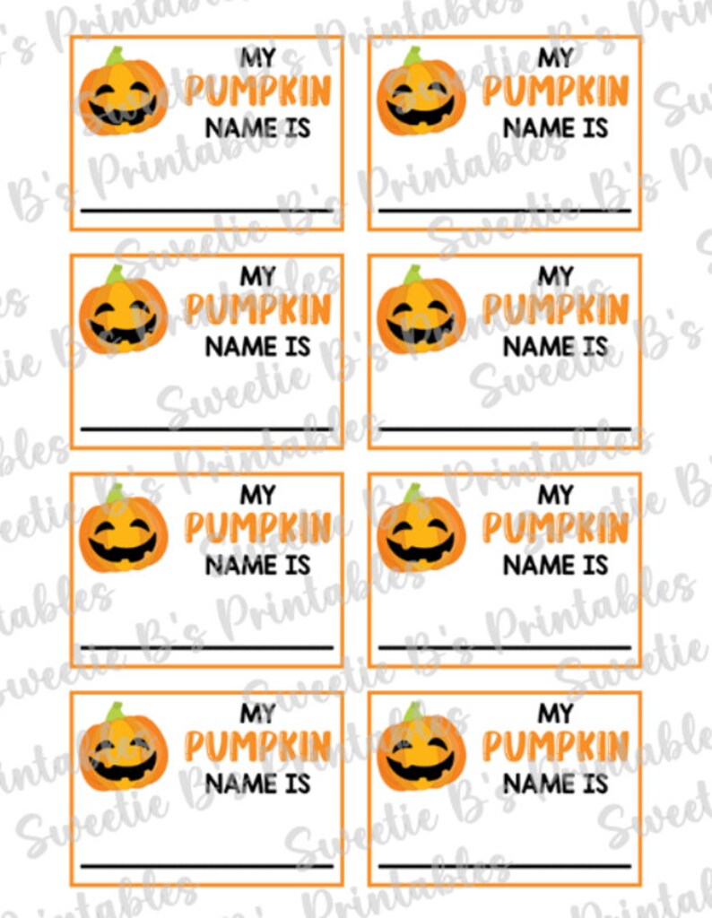 INSTANT DOWNLOAD What's Your Pumpkin Name Printable - Autumn Party Game ...