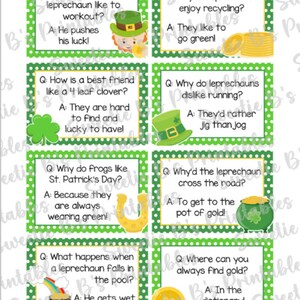 INSTANT DOWNLOAD St Patrick's Day Lunchbox Jokes Printable - St Patrick ...
