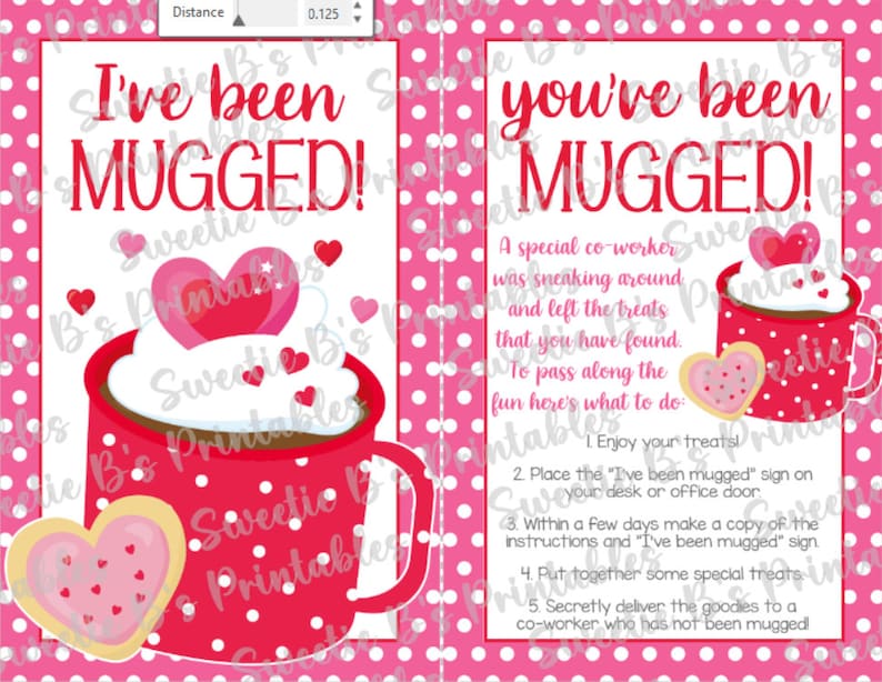 INSTANT DOWNLOAD Valentine's Day I've Been Mugged Printable - Coworker ...