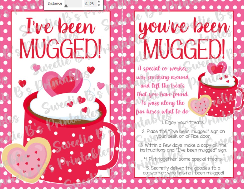 INSTANT DOWNLOAD Valentine's Day I've Been Mugged Printable Coworker ...